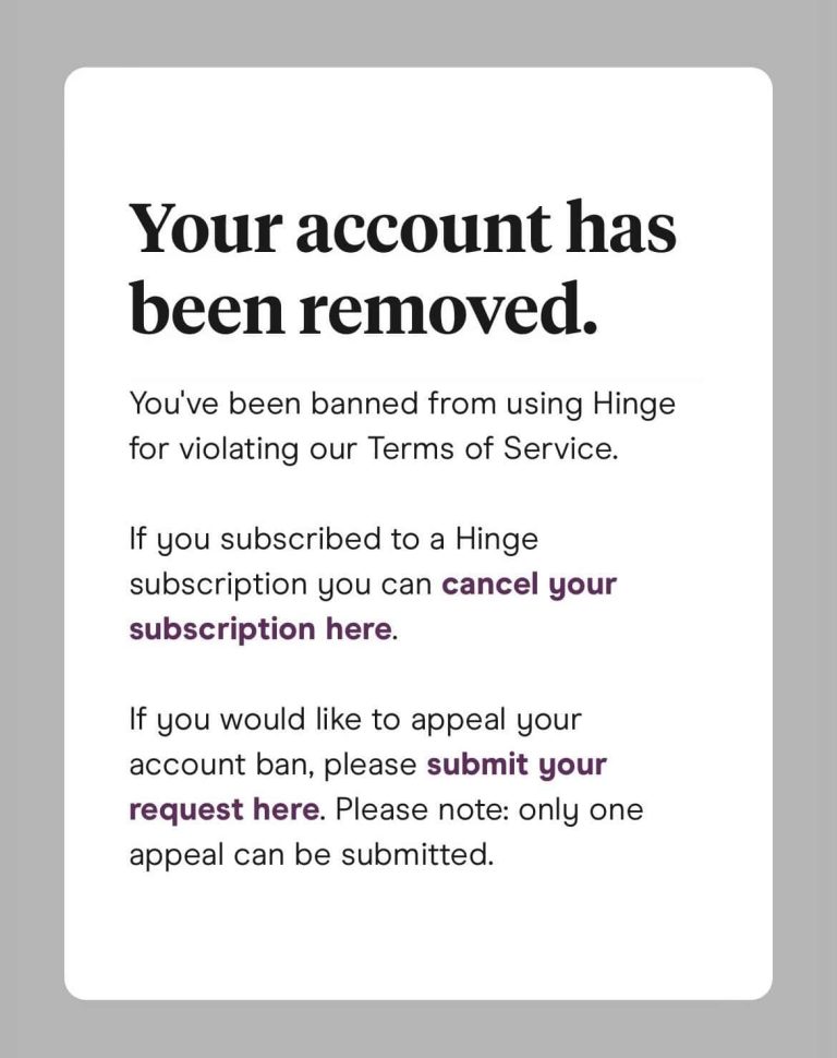 How to Get Unbanned From Hinge in 5 Steps