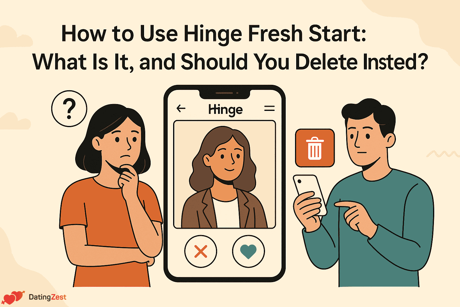 How to Use Hinge Fresh Start: What Is It, and Should You Delete Instead?